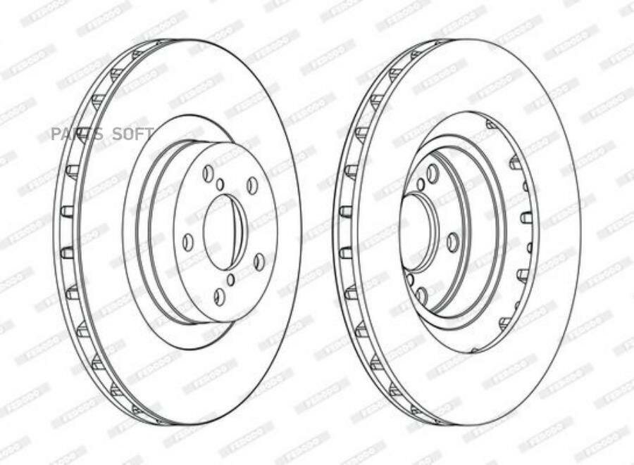 FERODO DDF1175C Диск тормозной передний DDF1175 FERODO DDF1175C