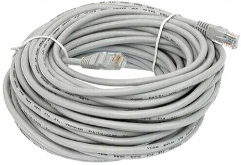Патч-корд RJ45 30м UTP C5e - серый Cablexpert PP12-30M многожильный кабель AWG26