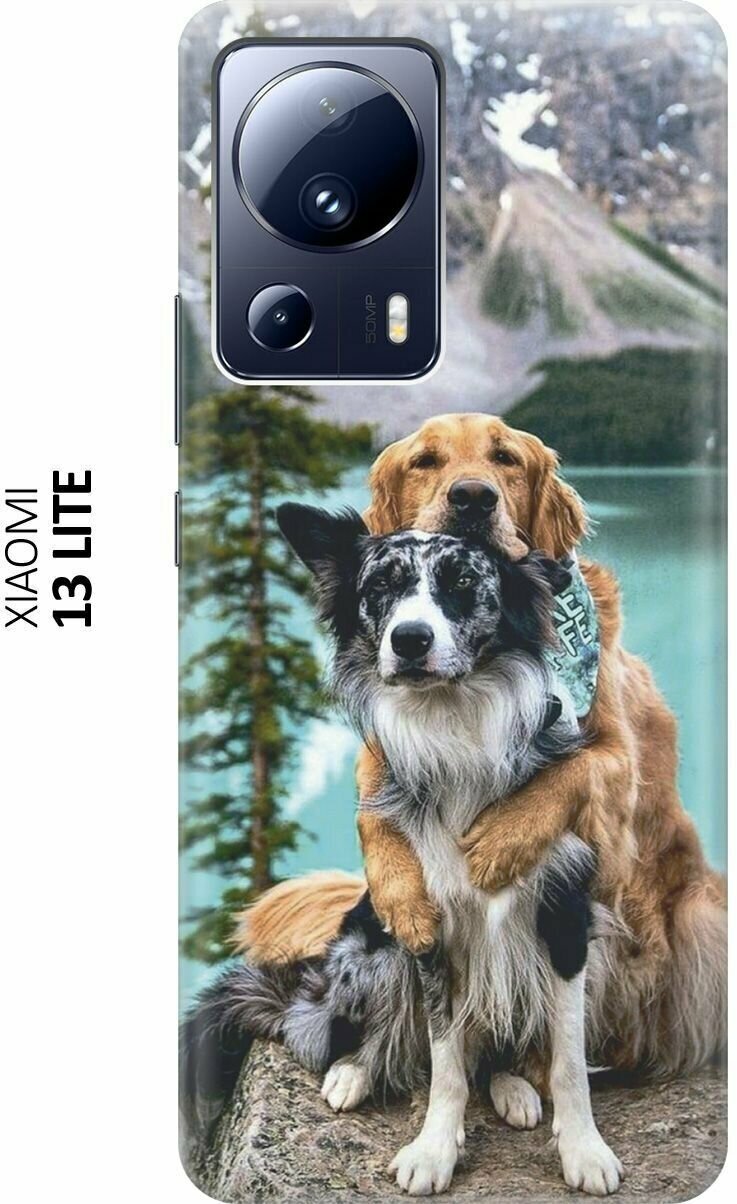 Силиконовый чехол Собачья дружба на Xiaomi 13 Lite / Сяоми 13 Лайт