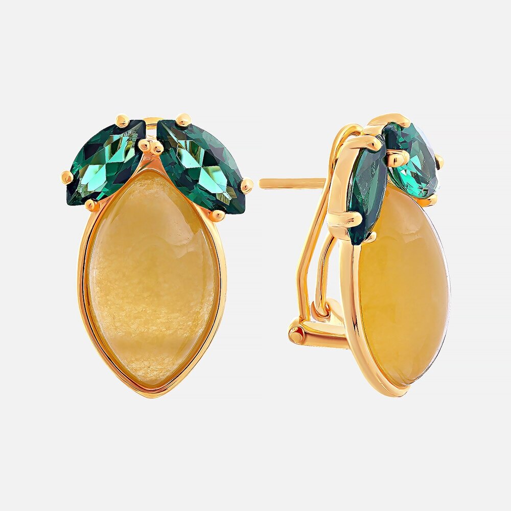 Серьги, серебро, 925 проба, жадеит
