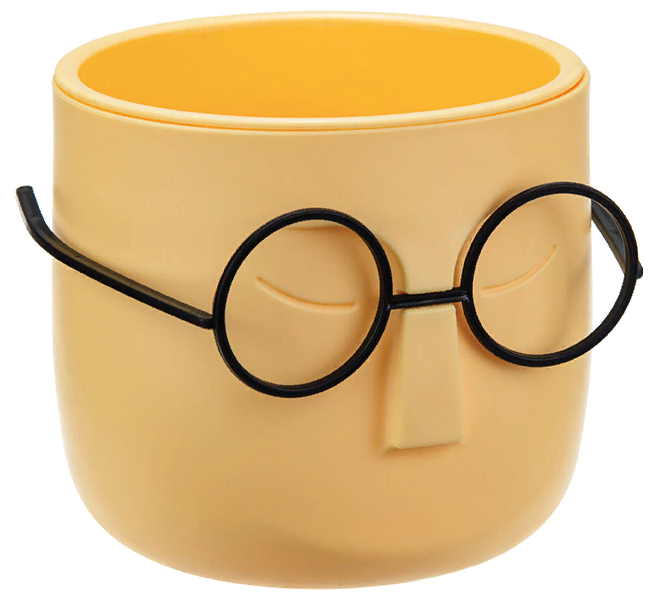 Кашпо для цветов Idea / Идея Стив со вставкой полипропилен банановый 0.65л