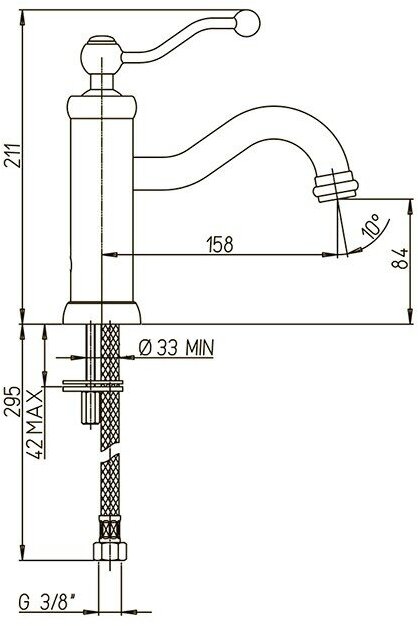 Смеситель для раковины Paini Duomo 88CR205