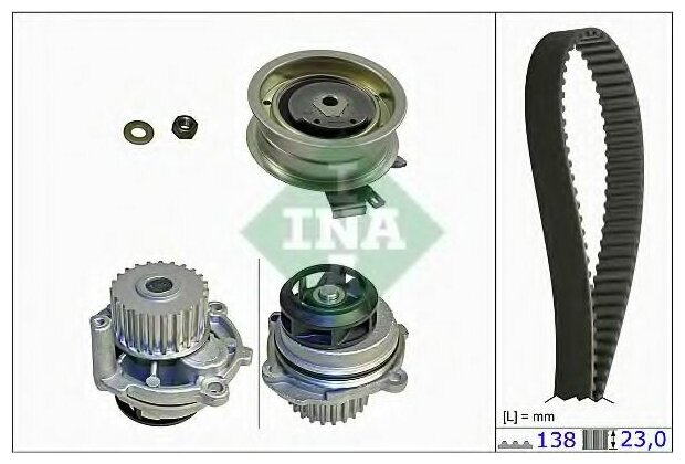 Водяной насос + комплект ремня ГРМ INA 530 0171 31