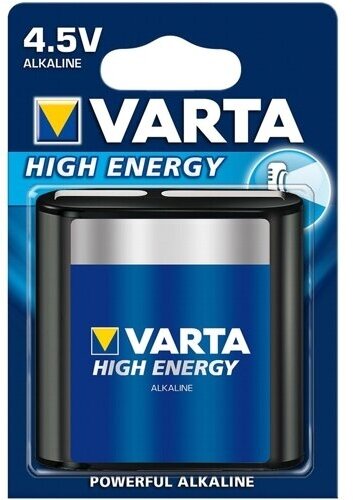 Батарейка 4.5V плоская щелочная Varta Longlife Power 3LR12 (High Energy 4912) в блистере 1шт.