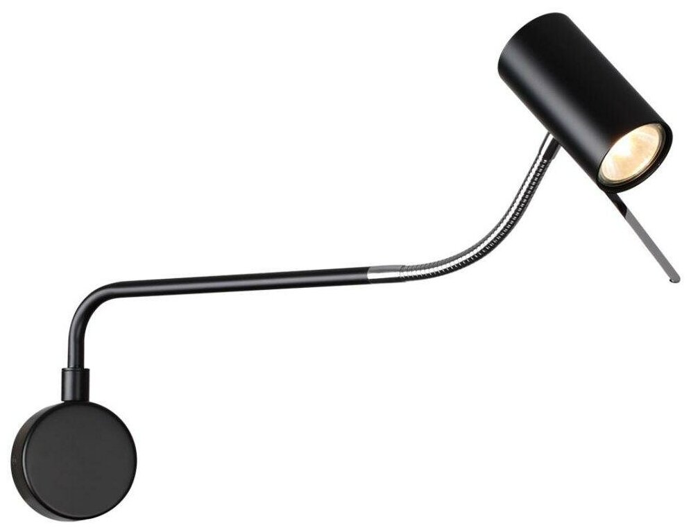 Бра Odeon Light Gigi 4381/1W, металлическое, черное, цоколь GU10 — фото 1