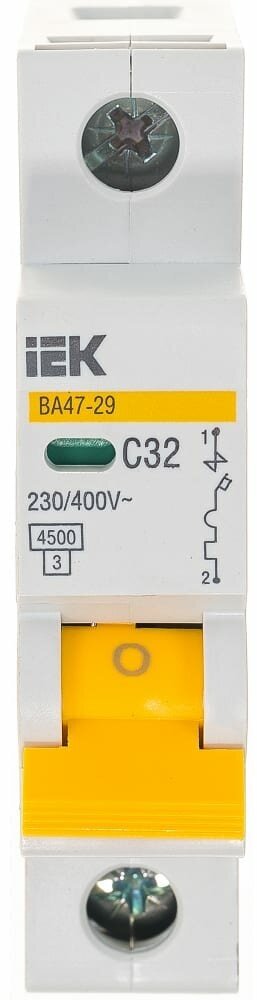Автоматический выключатель IEK ВА47-29 1п, 32А, "С", 4.5кА MVA20-1-032-C