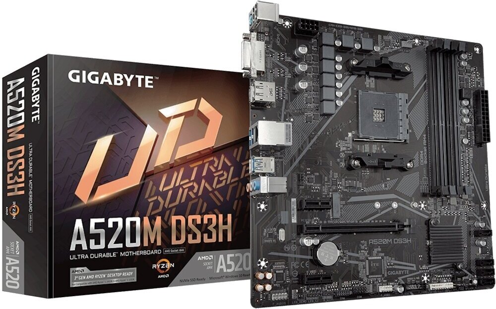 Материнская плата Gigabyte A520M DS3H,