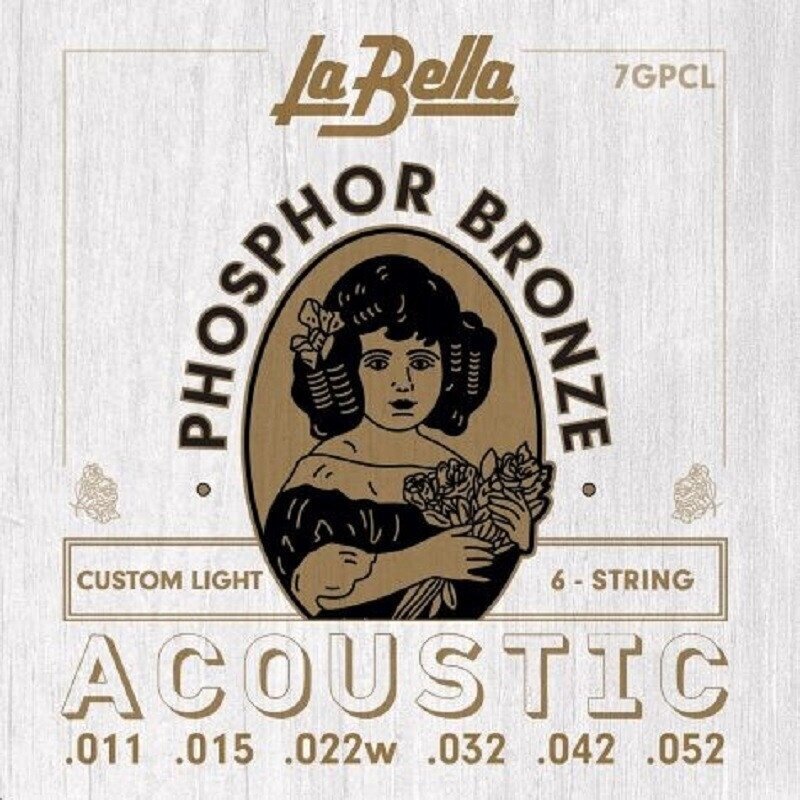 Струны для акустической гитары La Bella 7GPCL Phosphor Bronze 11-52