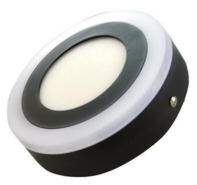 500R-6/3-3000/4000K-Bk Светильник светодиодный накладной круглый черный