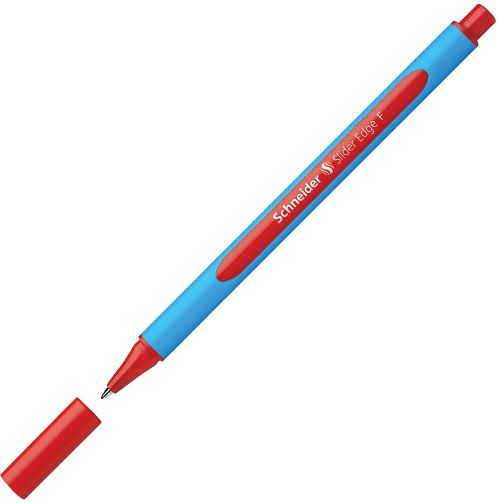 Ручка шариковая Schneider "Slider Edge F" красная, 0,8мм, трехгранная