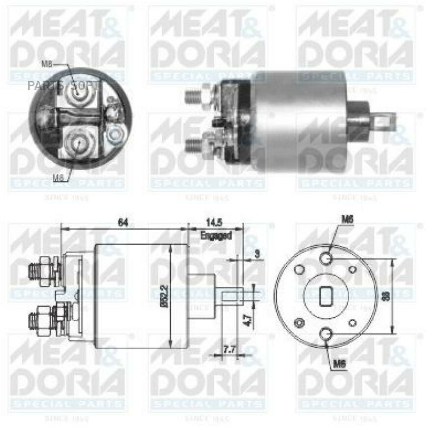 MEATDORIA 46274 Реле стартера втягивающее (OE) Nissan Qashqai 2.0 ()