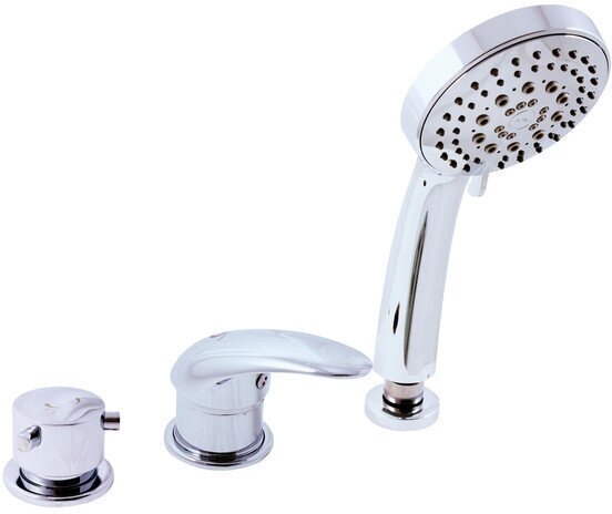 D475.5P DUNAJ смеситель каскадный на 3 отверстия залив воды через слив-перелив RAV Slezak