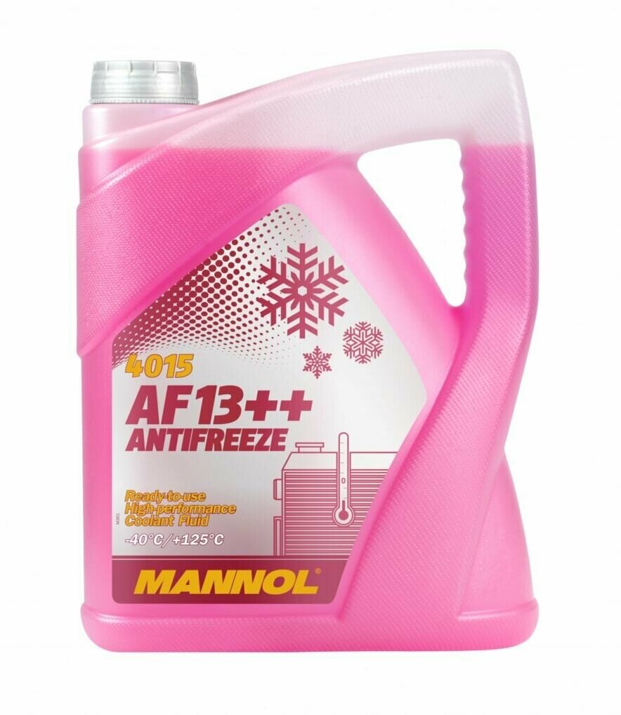 4015 MANNOL ANTIFREEZE AF13++ 5 л. Готовый раствор охлаждающей жидкости антифриз красный MANNOL арт. MN4015-5