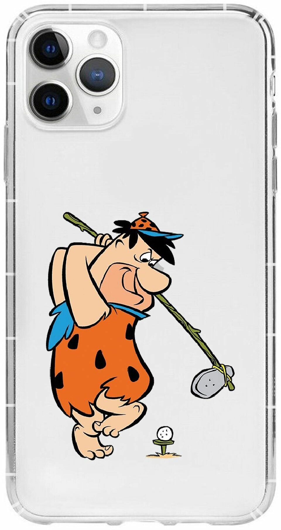 Чехол для iPhone 11 Pro "Фред Флинстоун гольф" с полной защитой камер