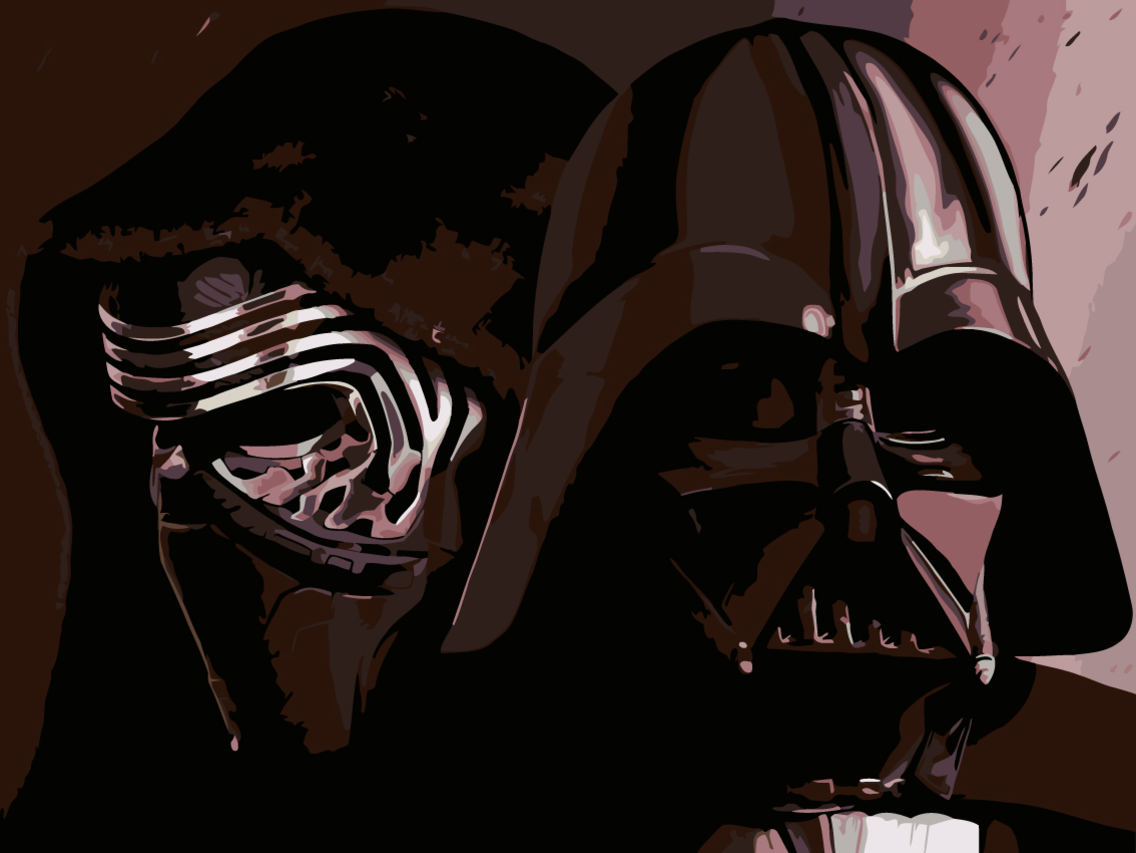 Картина по номерам Кайло Рен и Дарт Вейдер (арт. pz-3047)