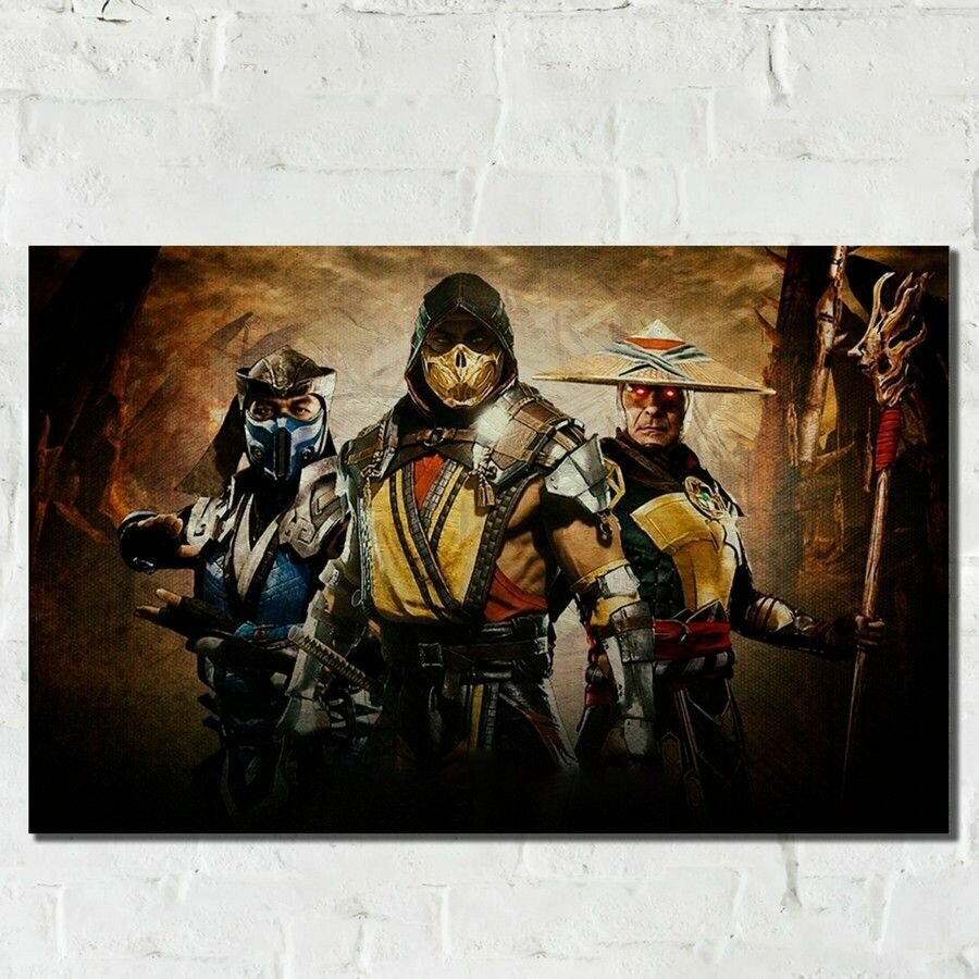 Картина интерьерная на рельефной доске, рисунок ОСП игра Mortal Kombat 11 - 11824