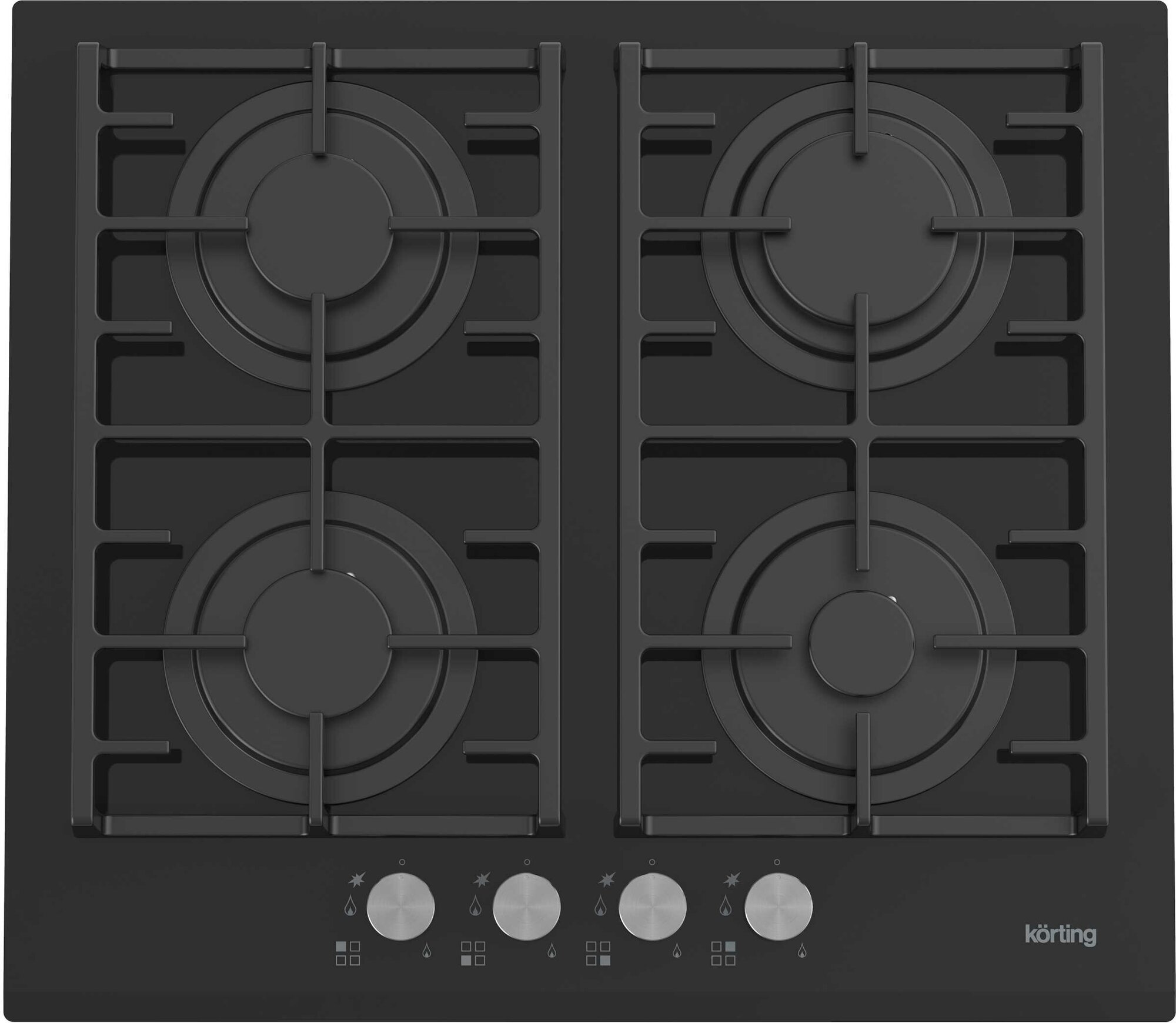 Варочная панель Korting HGG 6805 CN, черный, газовая, закаленное стекло