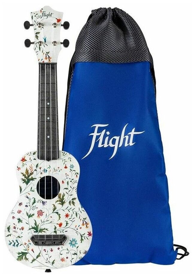 FLIGHT ULTRA S-40 Flower - укулеле сопрано, серия Ultra, полностью из поликарбоната, армированного стекловолокном
