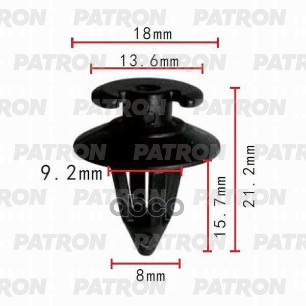 Клиса ластмассовая Audi, BMW, Ford, Seat, Skoda, Volkswagen рименяемость: отделка дверей, стоек с PATRON арт. P370249