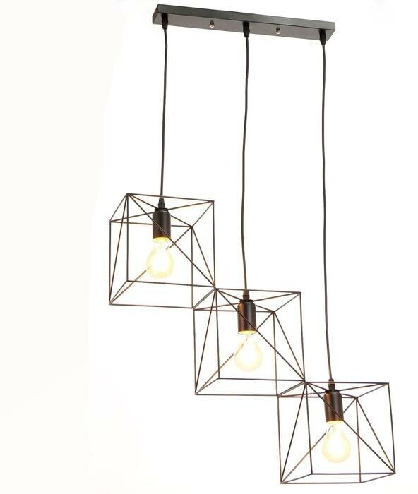 Светильник «Куб грани» 3хE27 40 Вт черный 50×15.5×86 см BayerLux