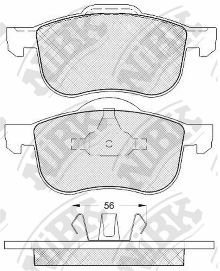 Тормозные колодки передние VOLVO S60/S80/V70 NIBK PN0137
