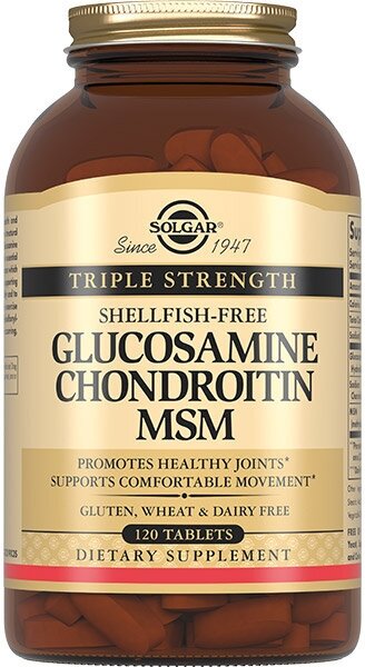 Солгар Комплекс Глюкозамина, Хондроитина и МСМ таблетки 2090мг N120