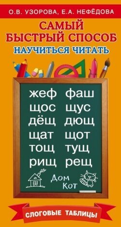 Самый быстрый способ научиться читать. Слоговые таблицы