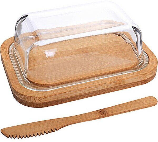 Масленка с крышкой MAYER&BOCH, бамбуковая