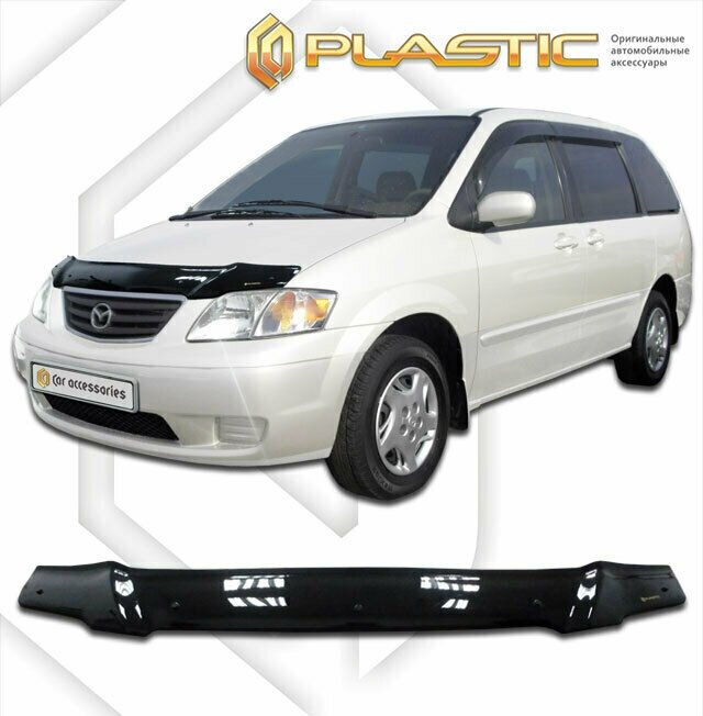 Дефлектор капота для Mazda MPV 2001-2003 Classic черный