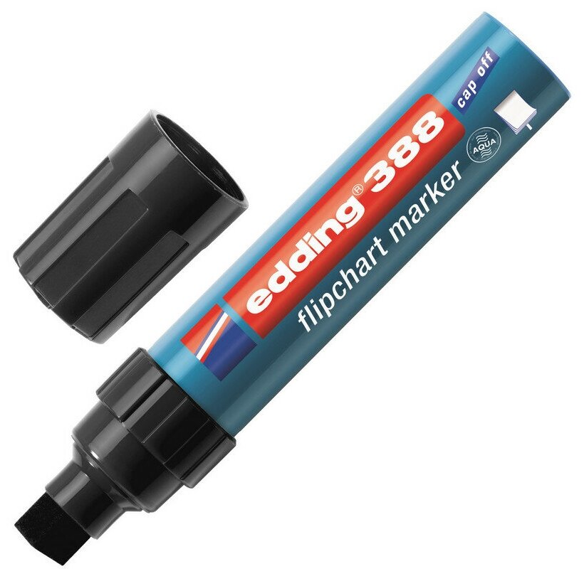 Маркер для бумаги для флипчартов Edding E-388/001 черный (толщина линии 4-12 мм) 719687