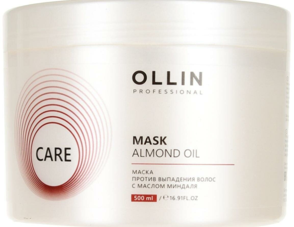 Маска OLLIN CARE Almond Oil Mask против выпадения волос с маслом миндаля , 500мл
