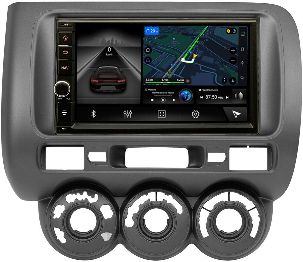 Штатная магнитола Honda Fit 2001-2008 (правый руль) Canbox H-Line 5604-RP-HNFTC-252 Android 10 (4G-SIM, 6/128, DSP, IPS) С крутилкой