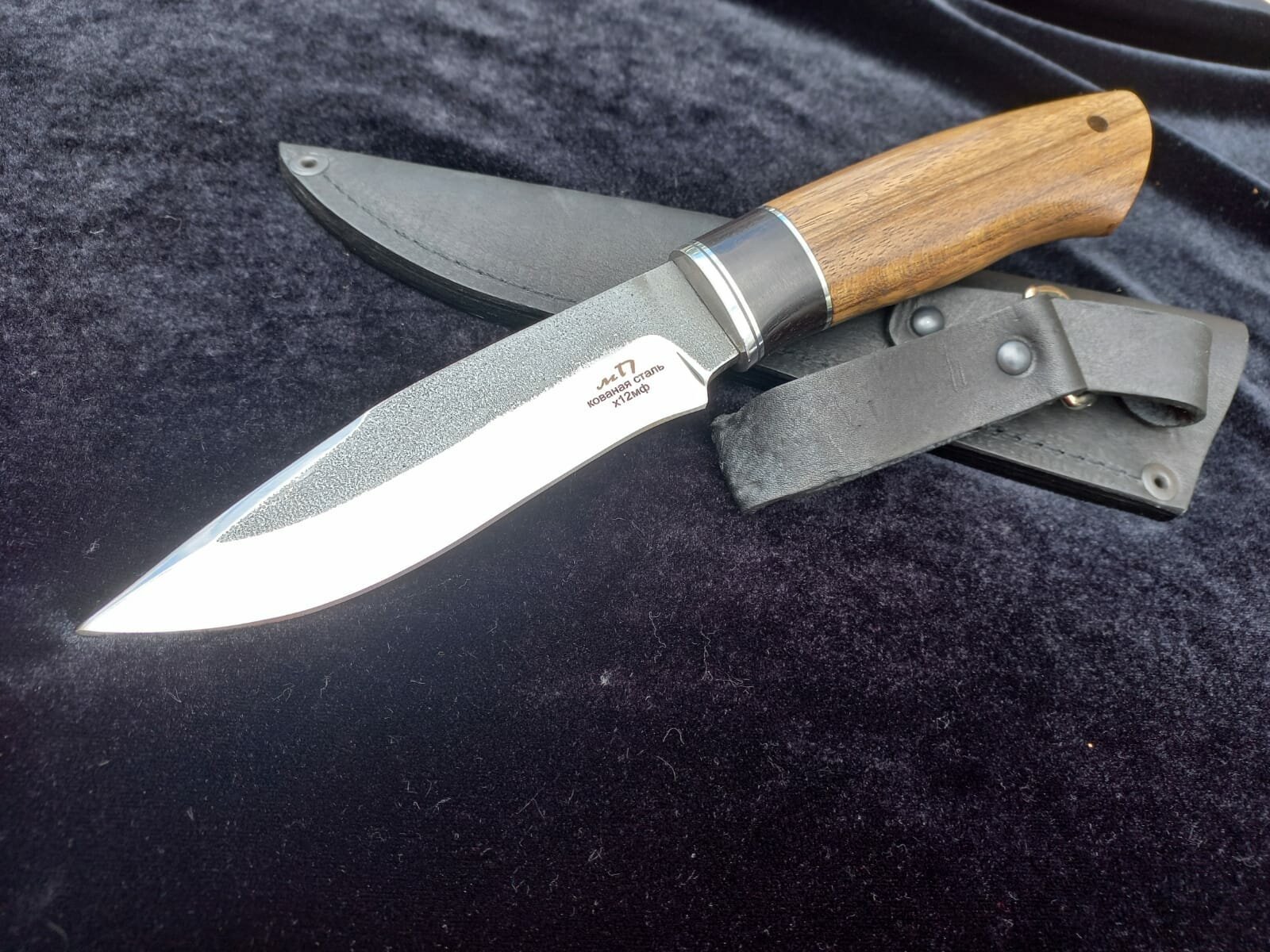 Нож Ветер из кованной стали х12мф, разделочный , туристический, ручная работа