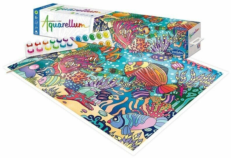 Акварельная раскраска Sentosphere линейки Aquarellum Кораллы, большая, 6803