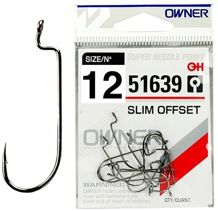 Крючки офсетные Owner 51639 SLIM OFFSET 12 MH-24
