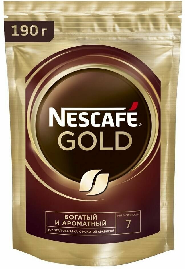 NESCAFE кофе растворимый сублимированный Голд 190г
