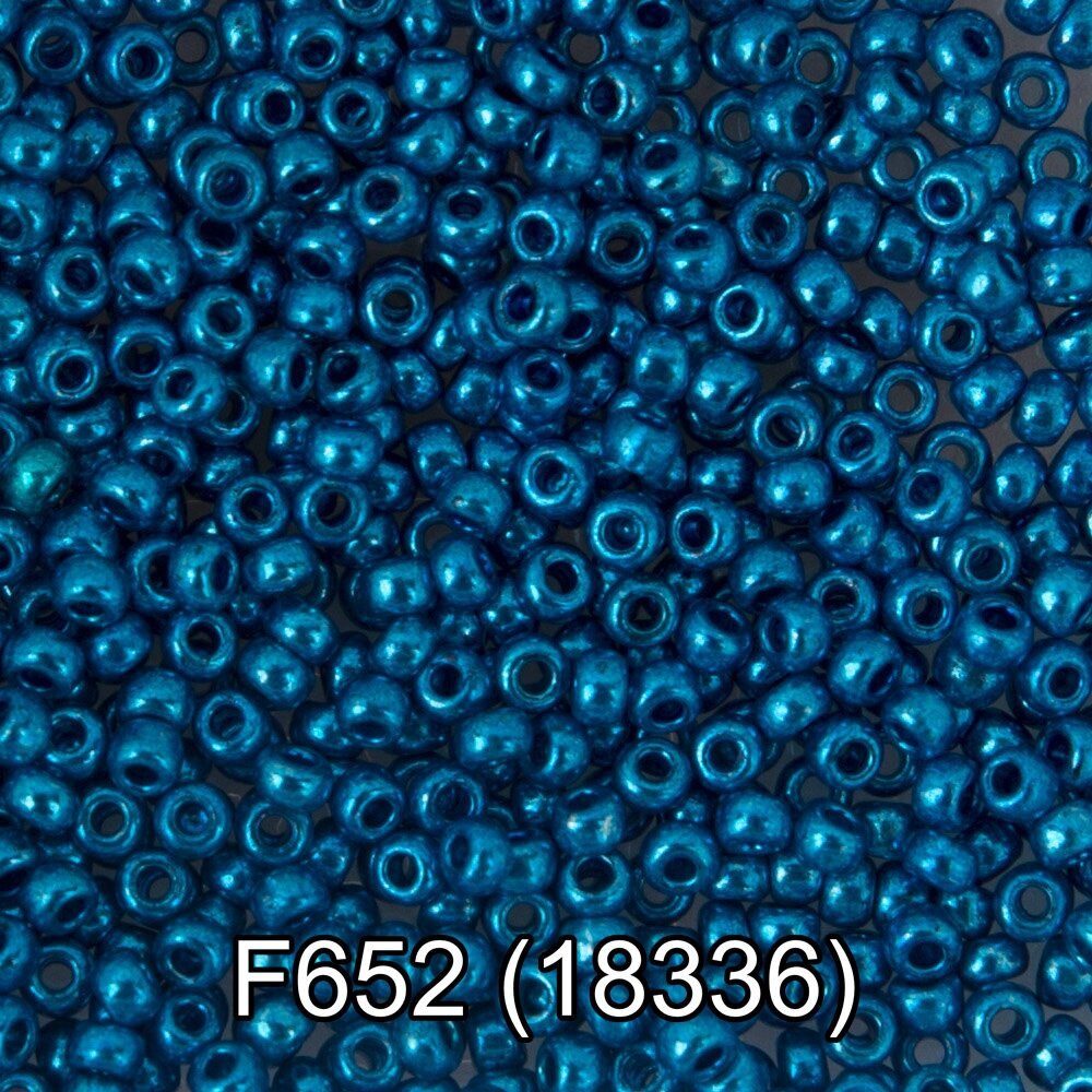 Круглый 6 10/0 2.3 мм 5 г 1-й сорт F652 синий/металлик ( 18336 )