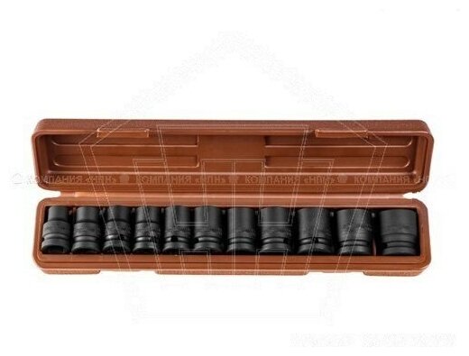 Набор головок ударных 1/2"dr, 10-24 мм, 11 предметов ombra (912411)