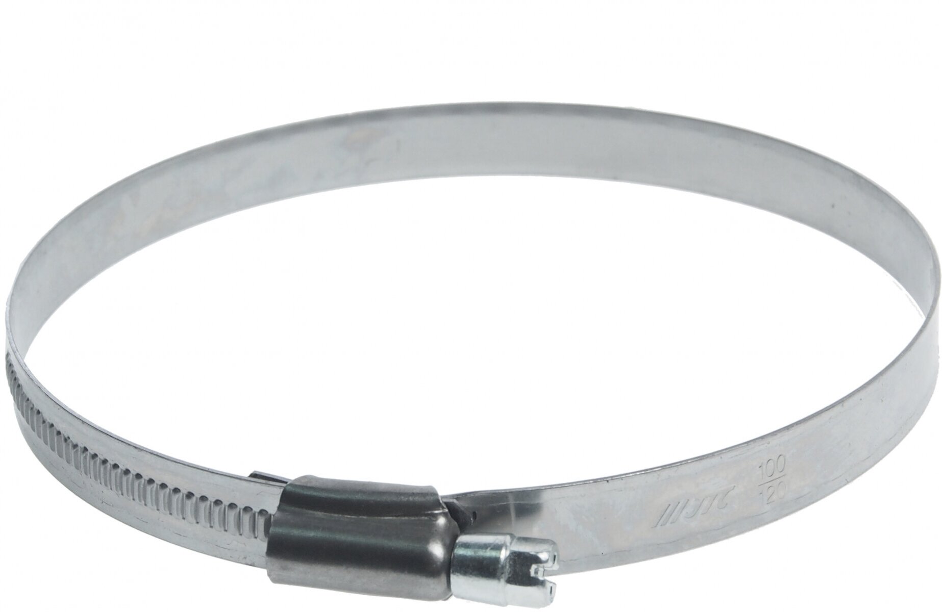 Хомут ленточный 100-120мм (12мм) червячный нержавеющая сталь, JTC JTC-ZN120 (1 шт.)