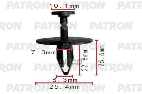 Клипса пластмассовая Chrysler, Ford применяемость бампер, защита кузова, брызговики " PATRON арт. P371833