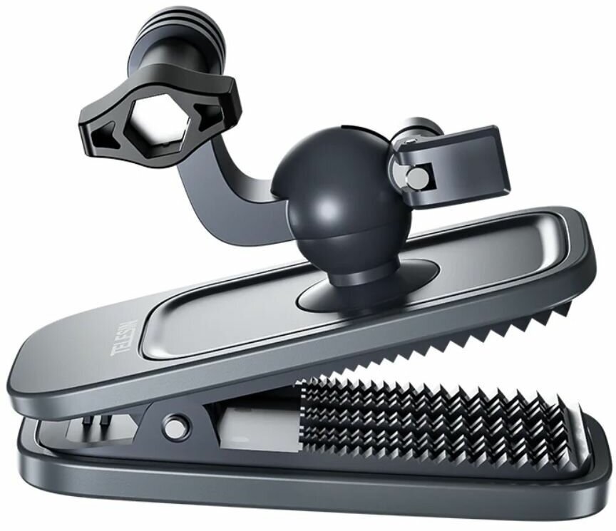 Поворотная клипса на рюкзак и одежду Telesin для GoPro и телефонов