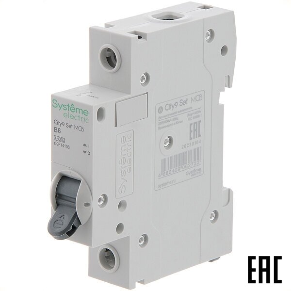 Автоматический выключатель City9 C9F14106 B6А/1п/ 4,5 кА на Din-рейку Systeme Electric