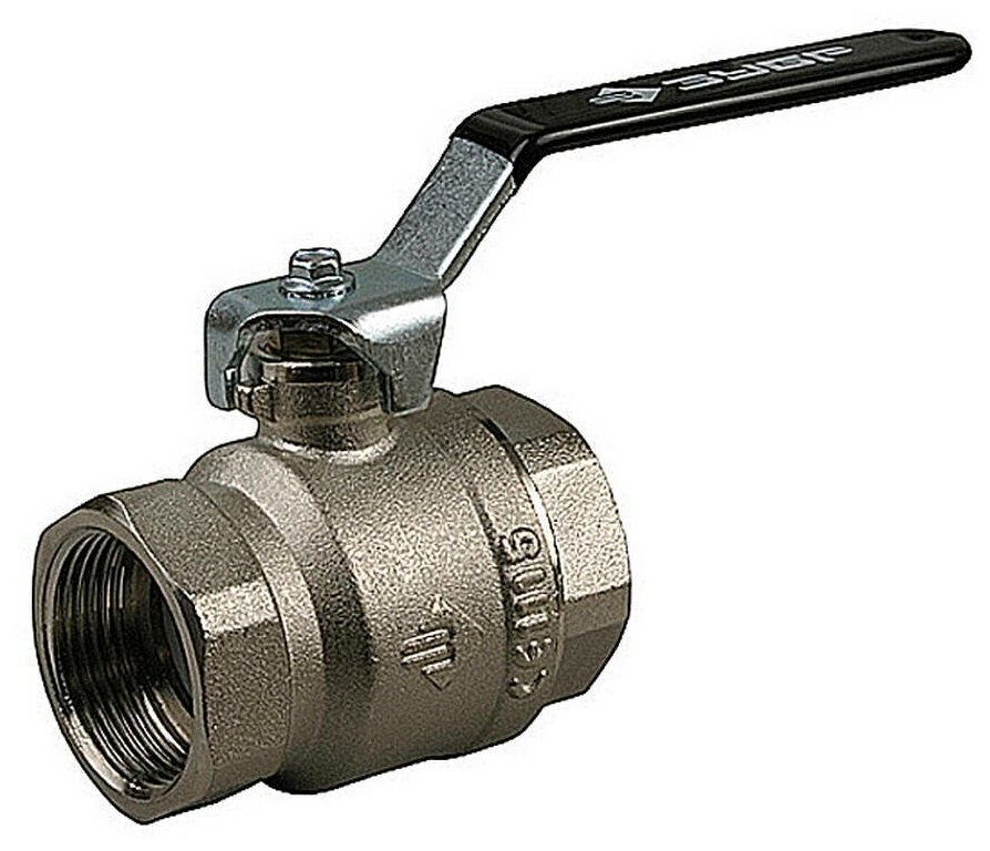 Кран шаровой ЗУБР полнопроходной "мама-мама", ручка, хромиров латунь, 3/4"