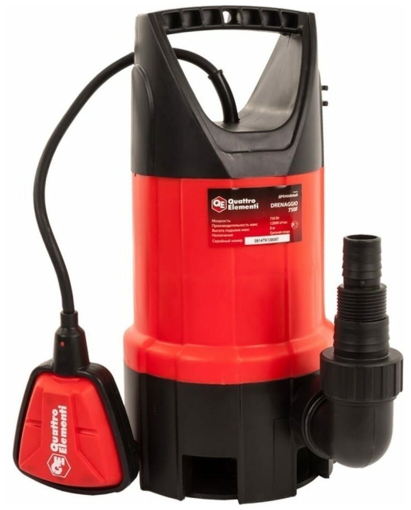 Дренажный насос QUATTRO ELEMENTI Drenaggio 750 F