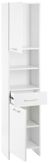Клик Мебель Шкаф - пенал для ванной комнаты «Клик Мебель. Пронто», 400×330×1850 мм, цвет белый