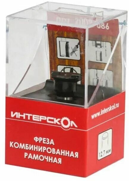 Фреза пазовая конструкционная Интерскол 2009 086, D25,4 мм, хвостик 12,7 мм
