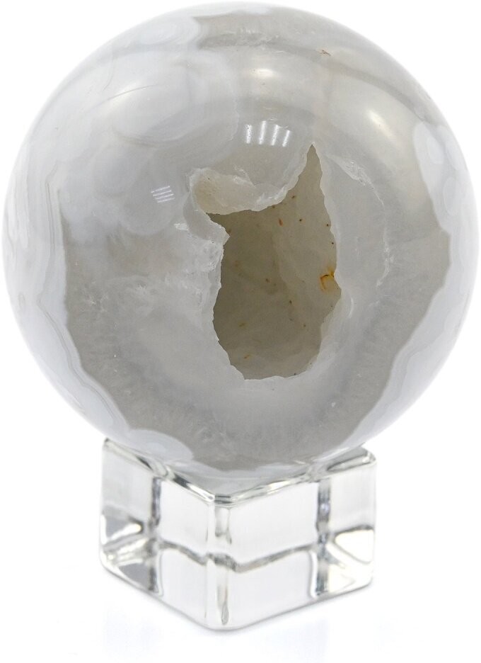 Коллекционный шар из агата с жеодой, диаметр 54мм .