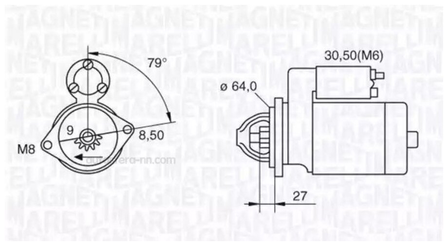 MAGNETI MARELLI 063280045010 Стартер