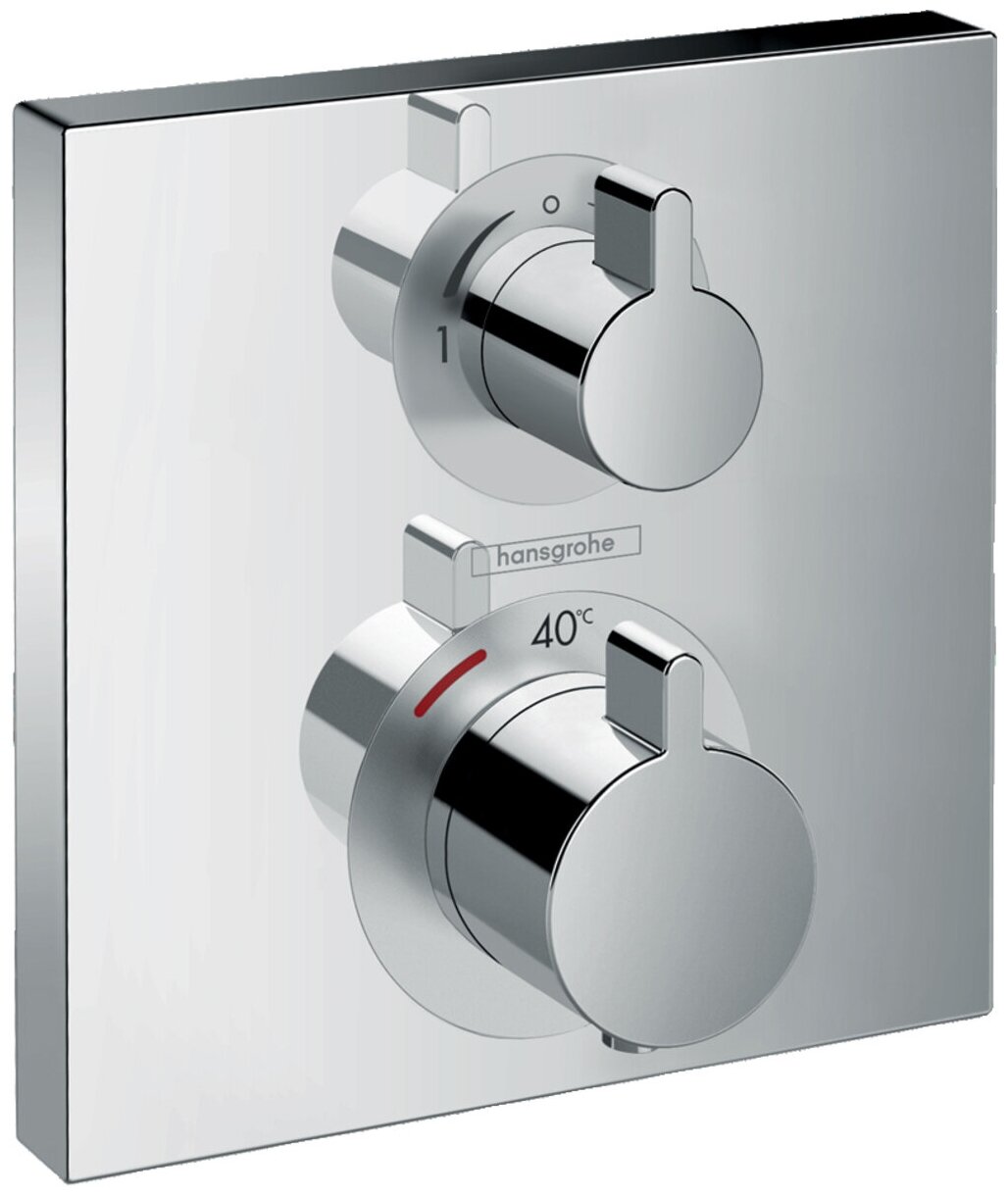 Смеситель для ванн, для душа Hansgrohe Ecostat Square хром (15714000)