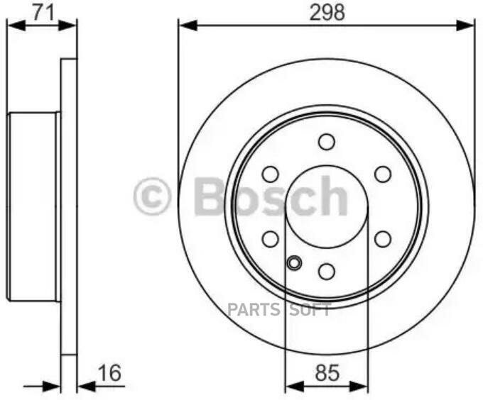 BOSCH 0986479S05 (08950910 / 08950914 / 0986479295) тормозной диск задний premium 2 ( за 1 шт.)